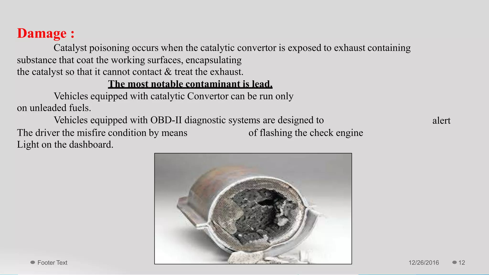 Ignition advance methods, catalytic convertor ,valve timing | PPTX