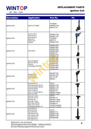 Ignition coil catalog wintop | PDF