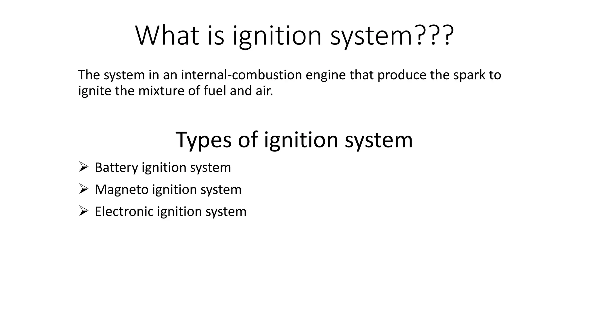 Ignition system | PPTX