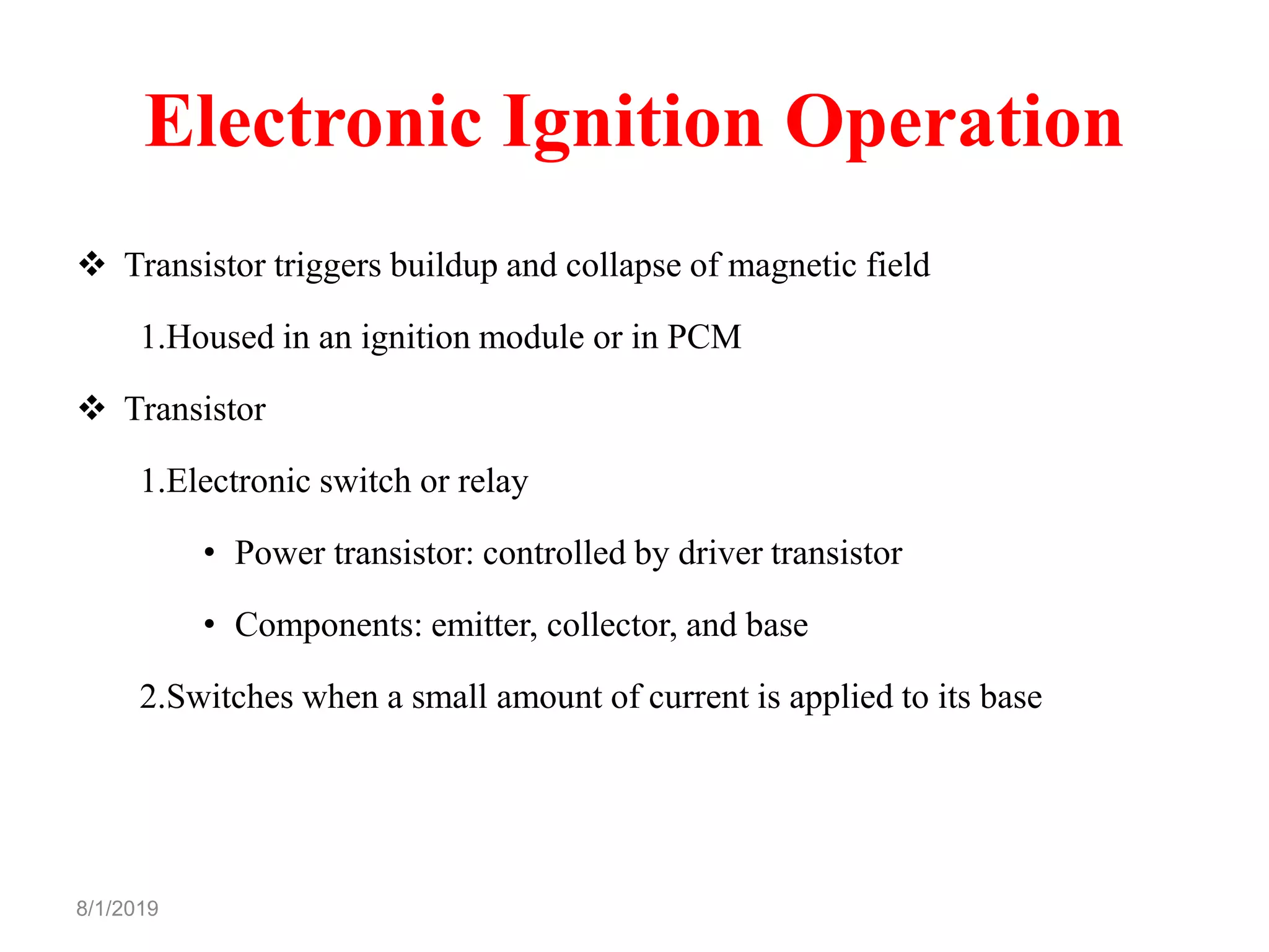 Automotive : Ignition System | PPTX
