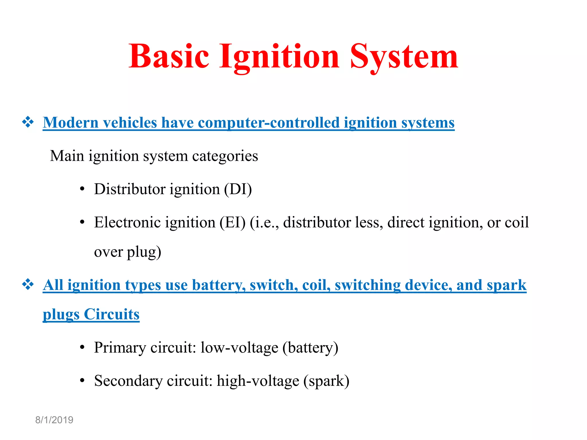 Automotive : Ignition System | PPTX