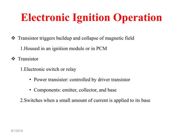 Automotive : Ignition System | PPTX