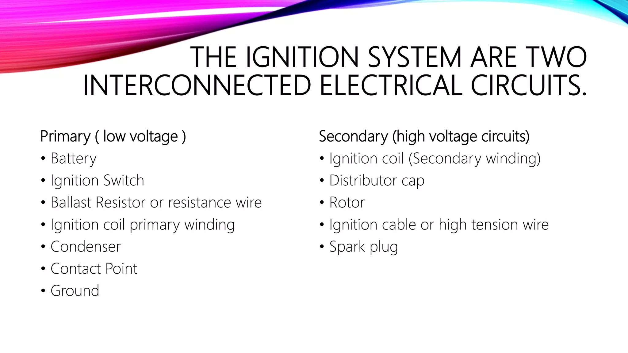 Ignition system components | PPTX | Consumer Electronics | Technology ...