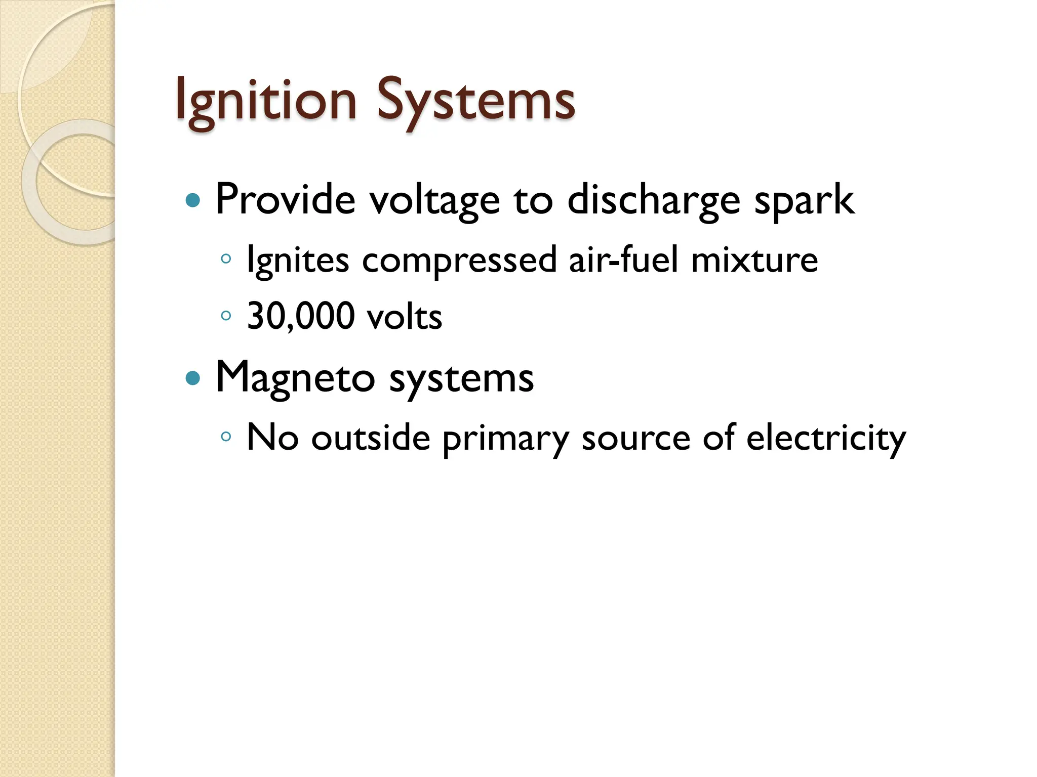 Ignition Systems introduction and explanation | PPT