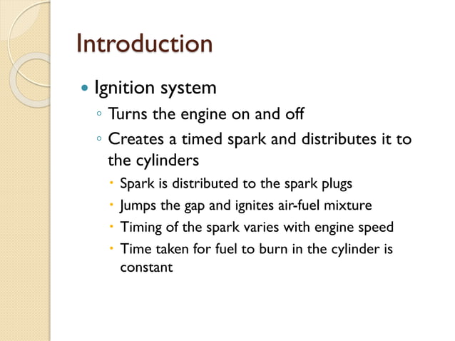 Ignition Systems introduction and explanation | PPT