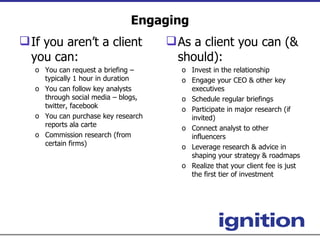 Ignition Working With Analysts | PPT