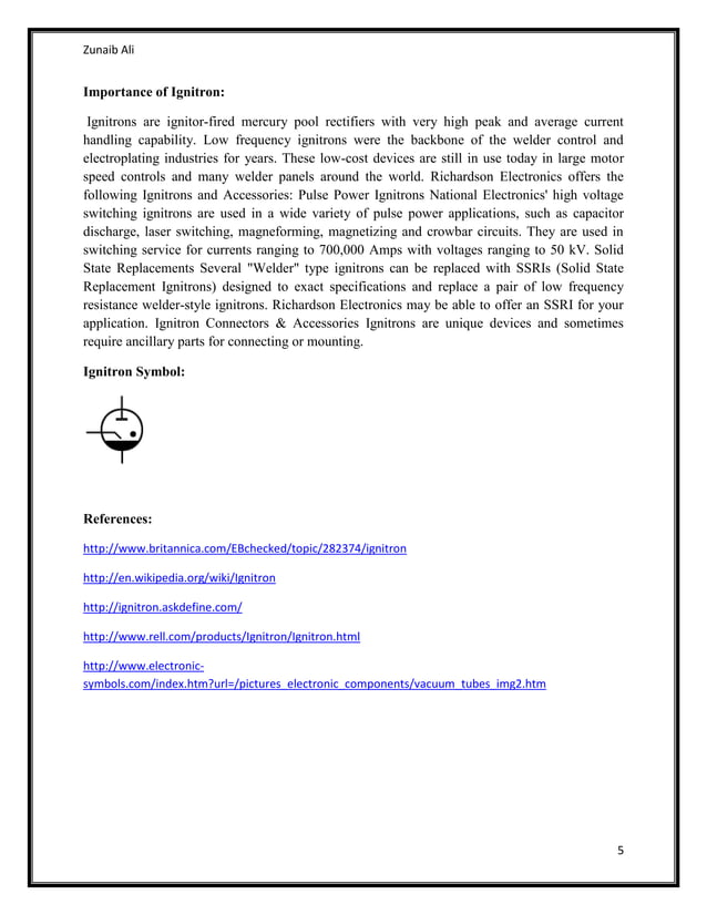 Ignitron | DOCX | Chemistry | Science