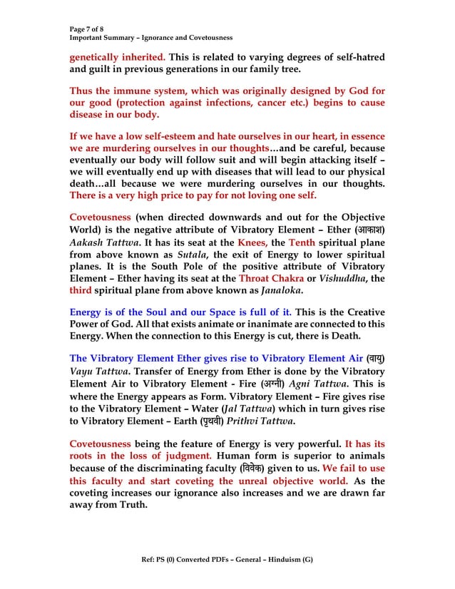 Ignorance and Covetousness | PDF