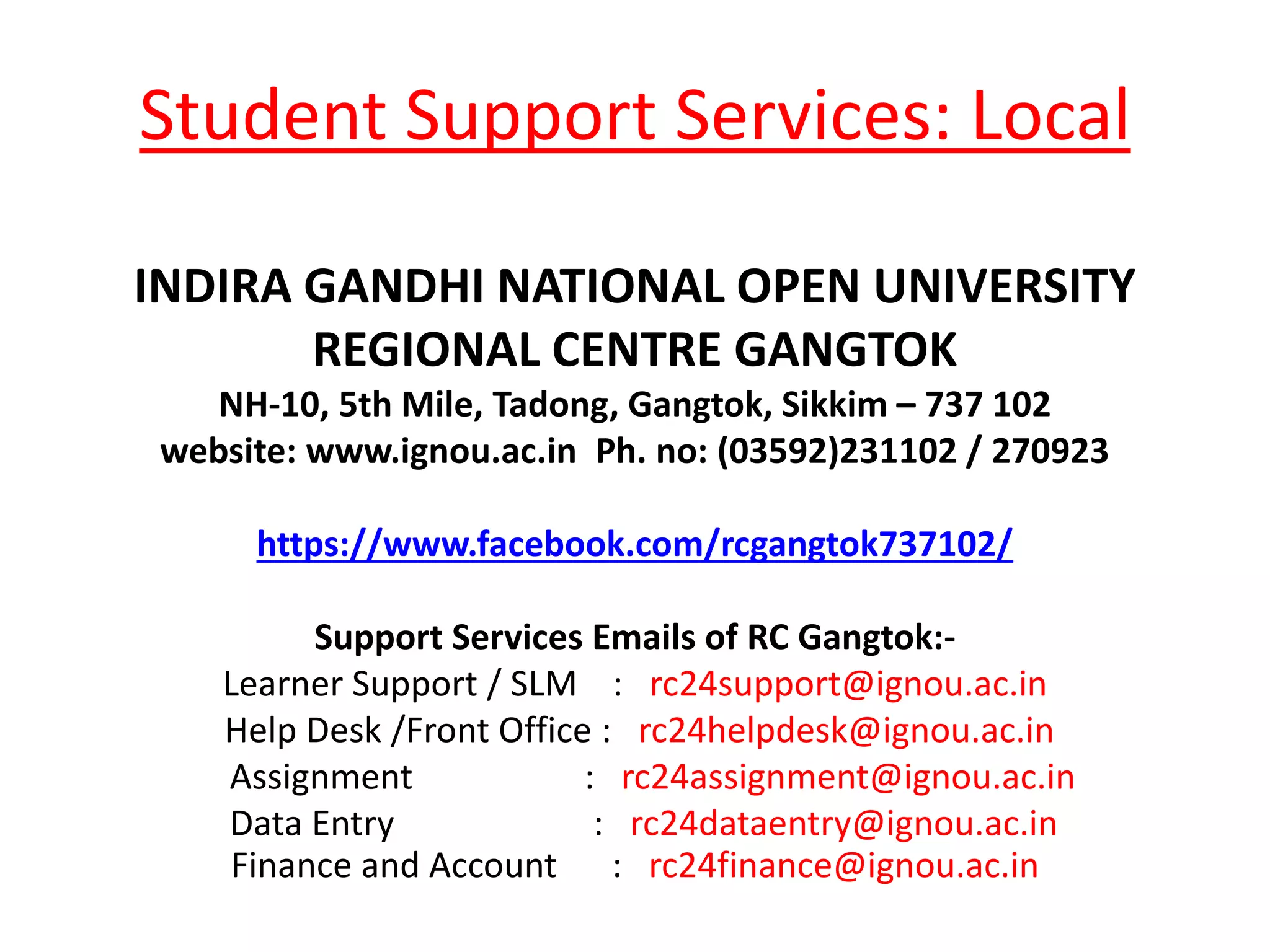 Life Cycle of Learners at IGNOU: Induction Meetings | PPT