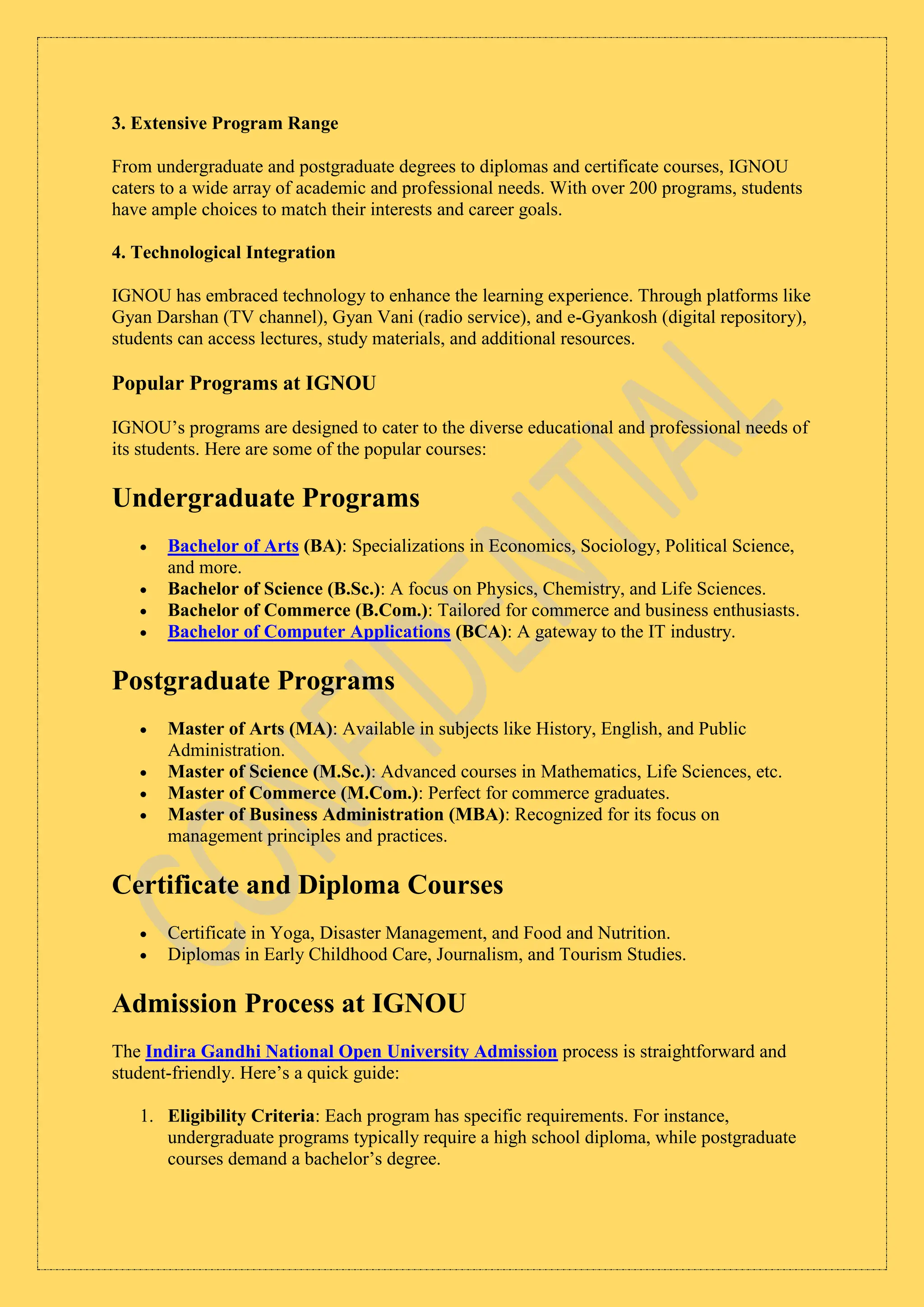 Indira Gandhi National Open University,. | PDF