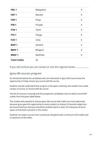 Ignou ba course | PDF