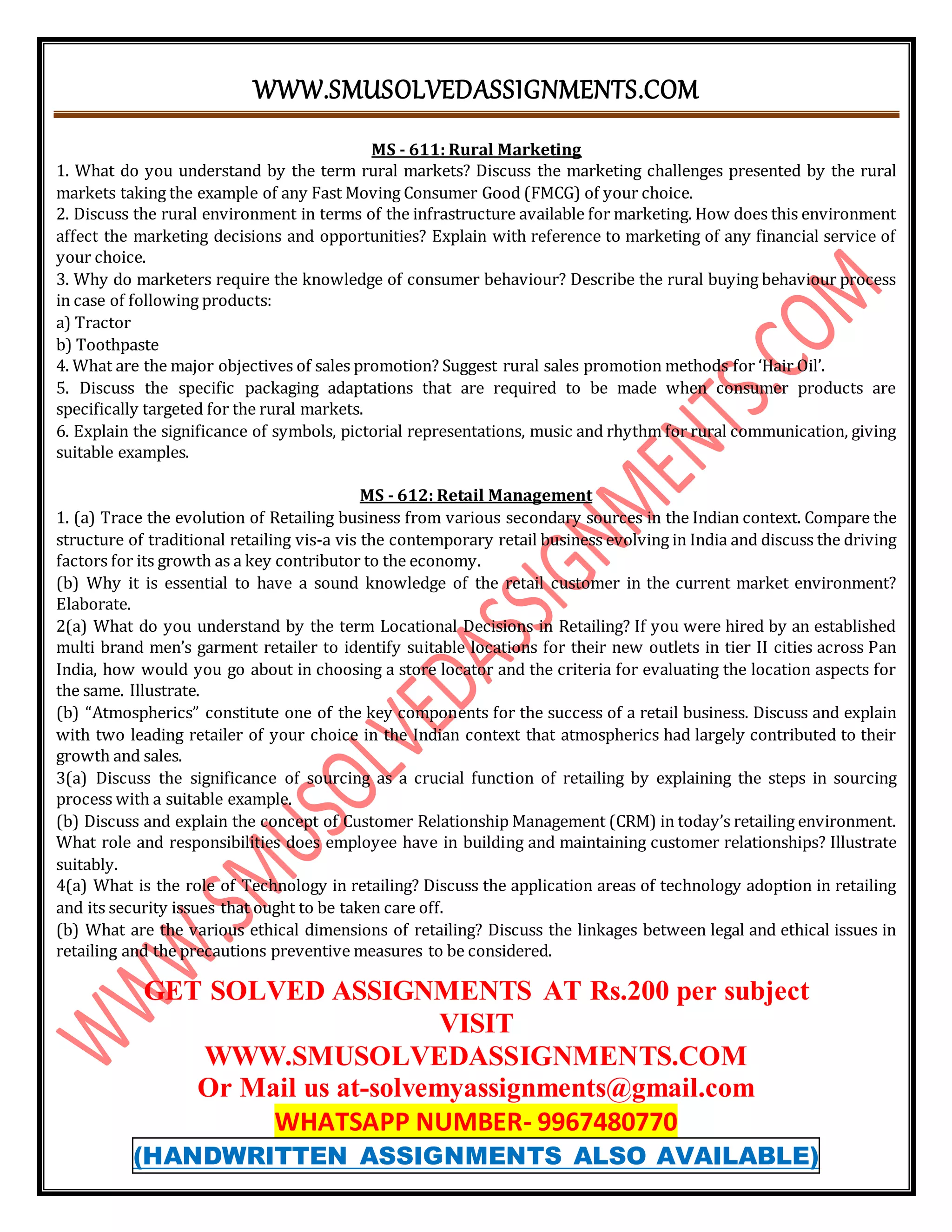 Ignou July-December 2017 solved assignments @ 200 per assignment | PDF
