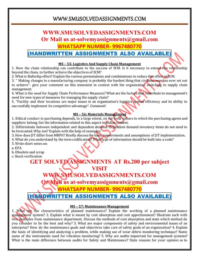 Ignou July-December 2017 solved assignments @ 200 per assignment | PDF