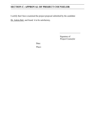 IGNOU DNHE Project Proposal by Dr. Ankita Bali | PDF