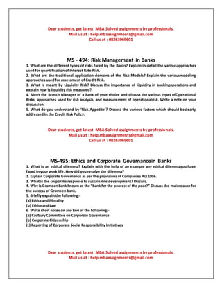 Ignou mba solved assignmnets call us at - 08263069601 | PDF