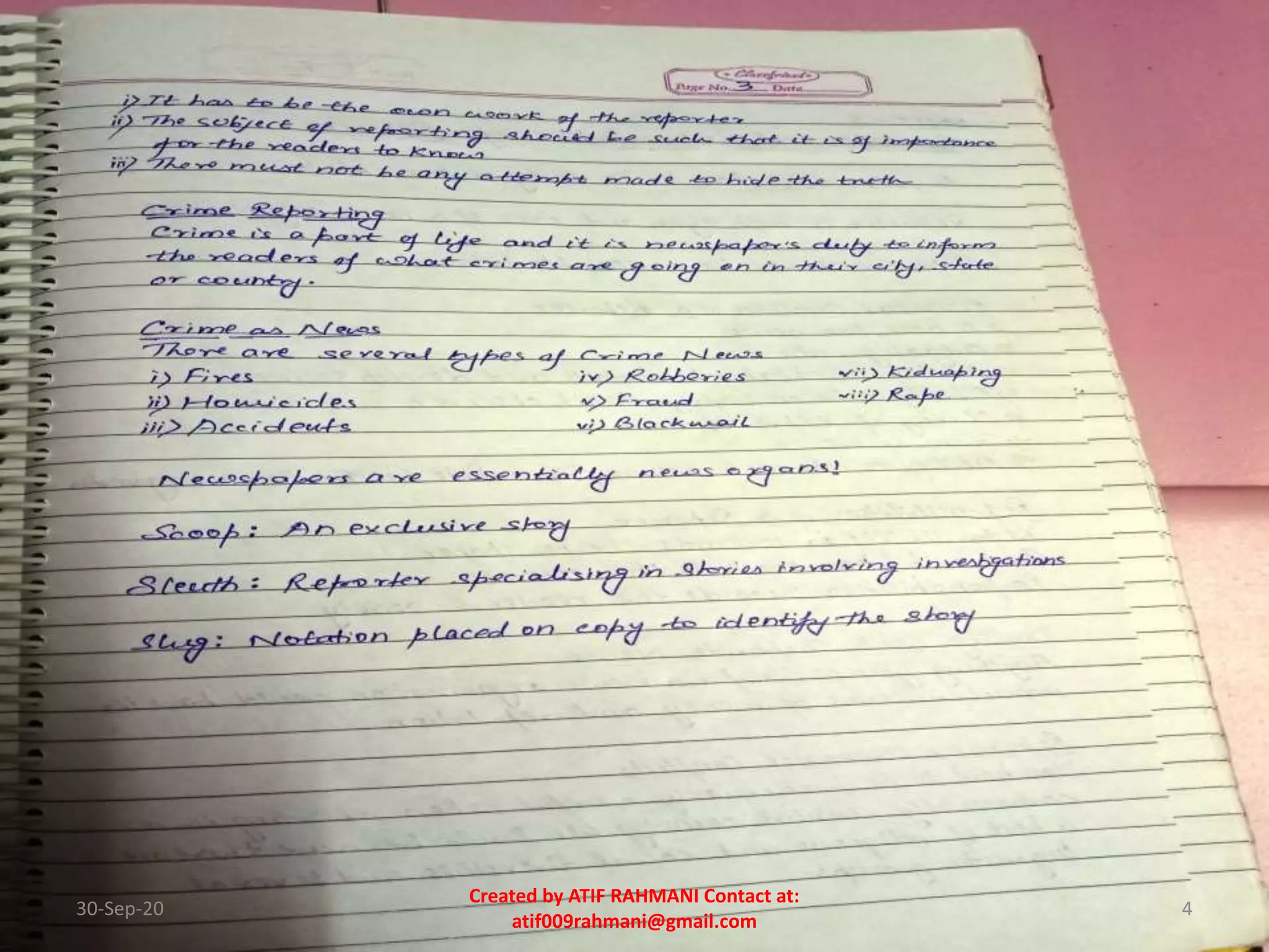 IGNOU PGJMC-03 Quick Handwritten Revision Notes | PPT