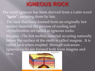Formation of rocks and types | PPTX