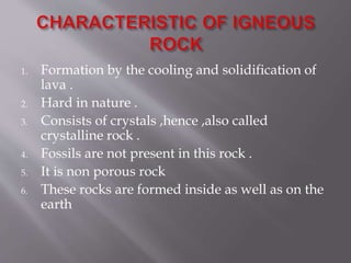 Formation of rocks and types | PPTX