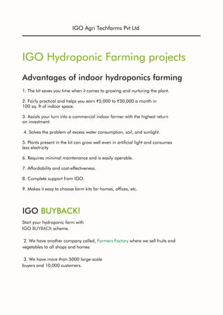 Best Polyhouse Company In India - IGO Agritech farms | PDF