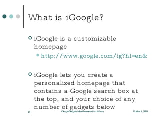 iGoogle Gadgets | PPT