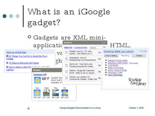 iGoogle Gadgets | PPT