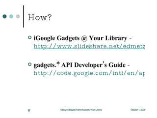 iGoogle Gadgets | PPT