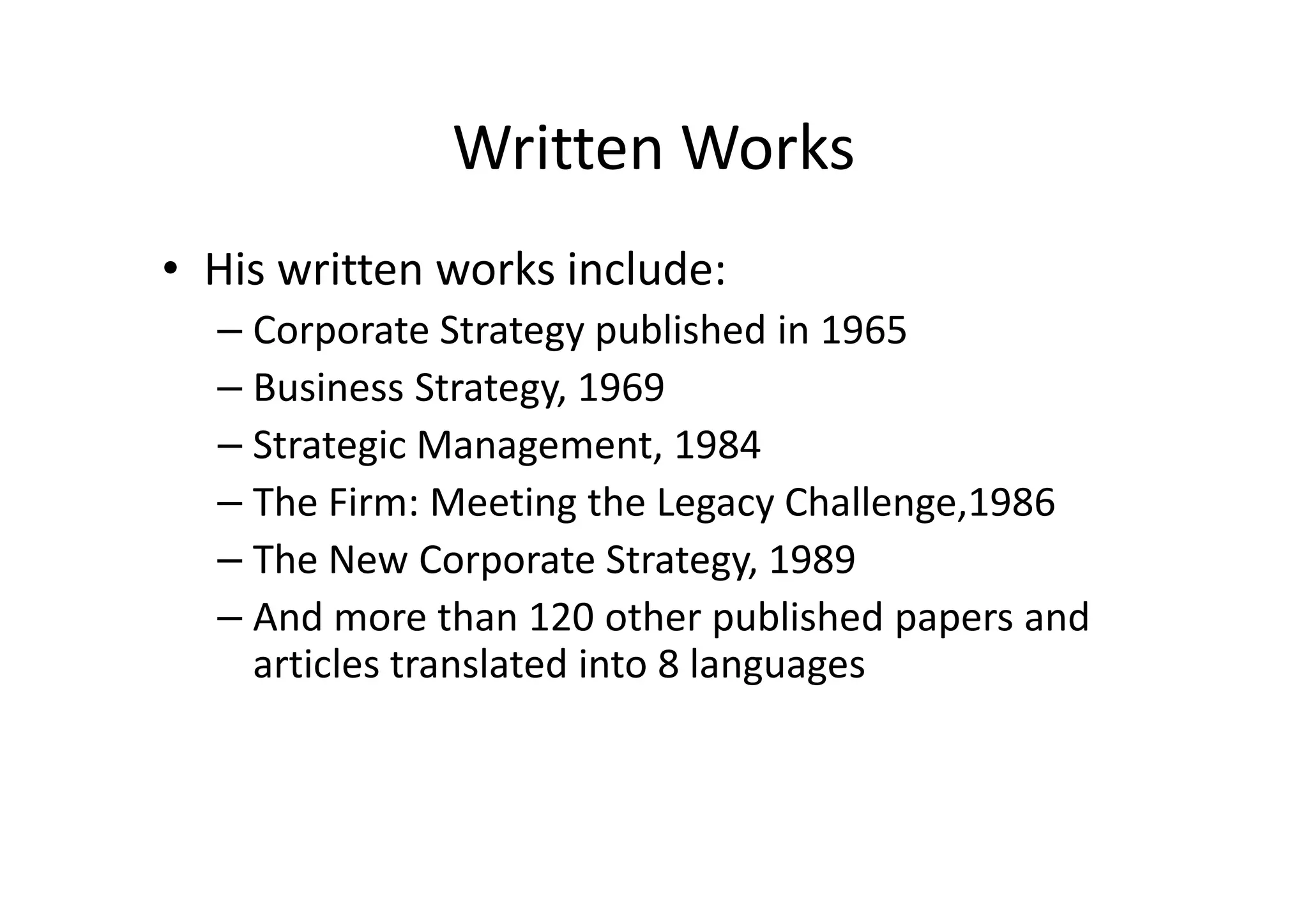 Igor Ansoff | PDF