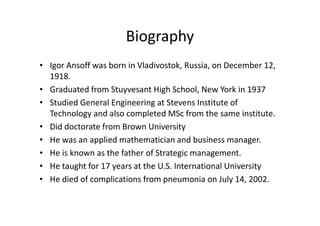 Igor Ansoff | PDF