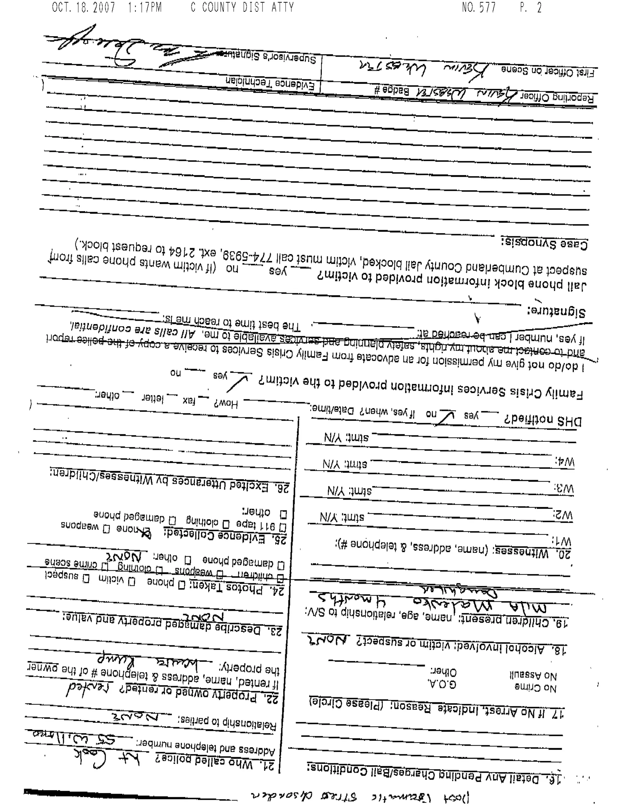 Igor's police report | PDF