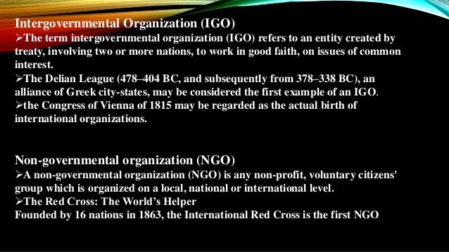 IGOs, NGOs