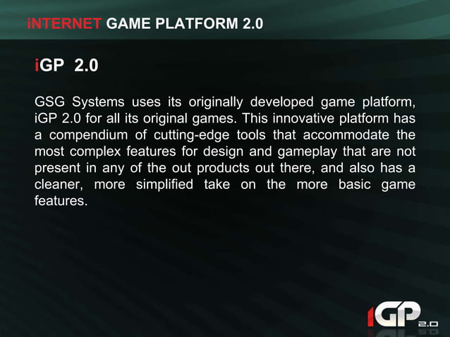 iGP 2.0 GSGSYSTEMS | PPT