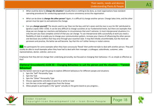 IGP Sample Trainers Notes - Managing Personalities | PDF