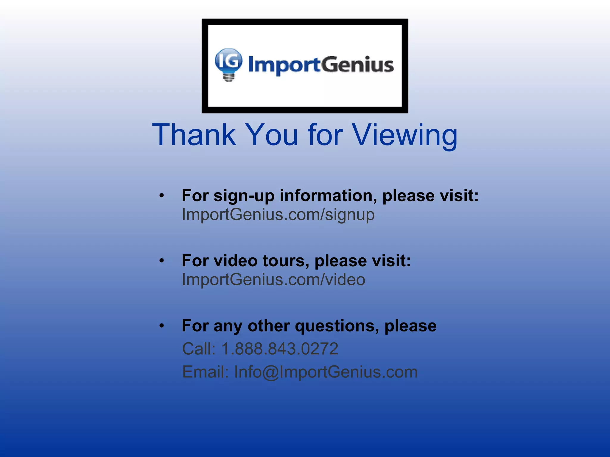 Import Genius Demo Presentation | PPT