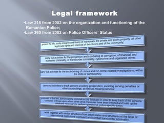IGPR - Romanian Police | PPT | Law