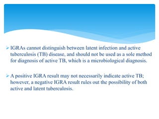 IGRA / TUBERCULIN SKIN TEST. | PPTX