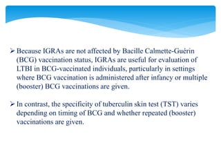 IGRA / TUBERCULIN SKIN TEST. | PPTX