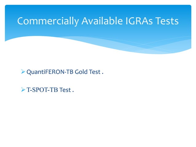 IGRA / TUBERCULIN SKIN TEST. | PPTX | Infectious Diseases | Diseases ...
