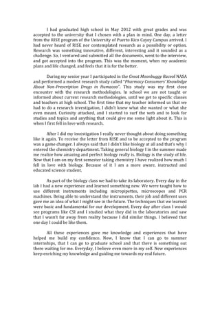 Summer Bridge Reflective Essay | DOCX