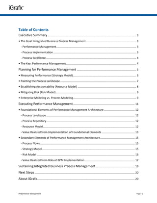 IGrafx Performance Management Whitepaper | PDF | Business Operations ...