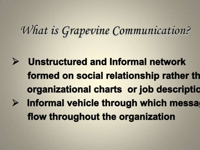 GrapeVine Communication | PPT