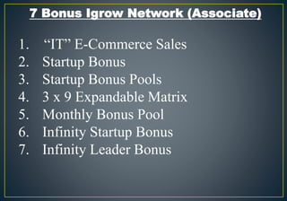 Social Media Business - Igrow Network Marketing Plan - Indonesia | PPT