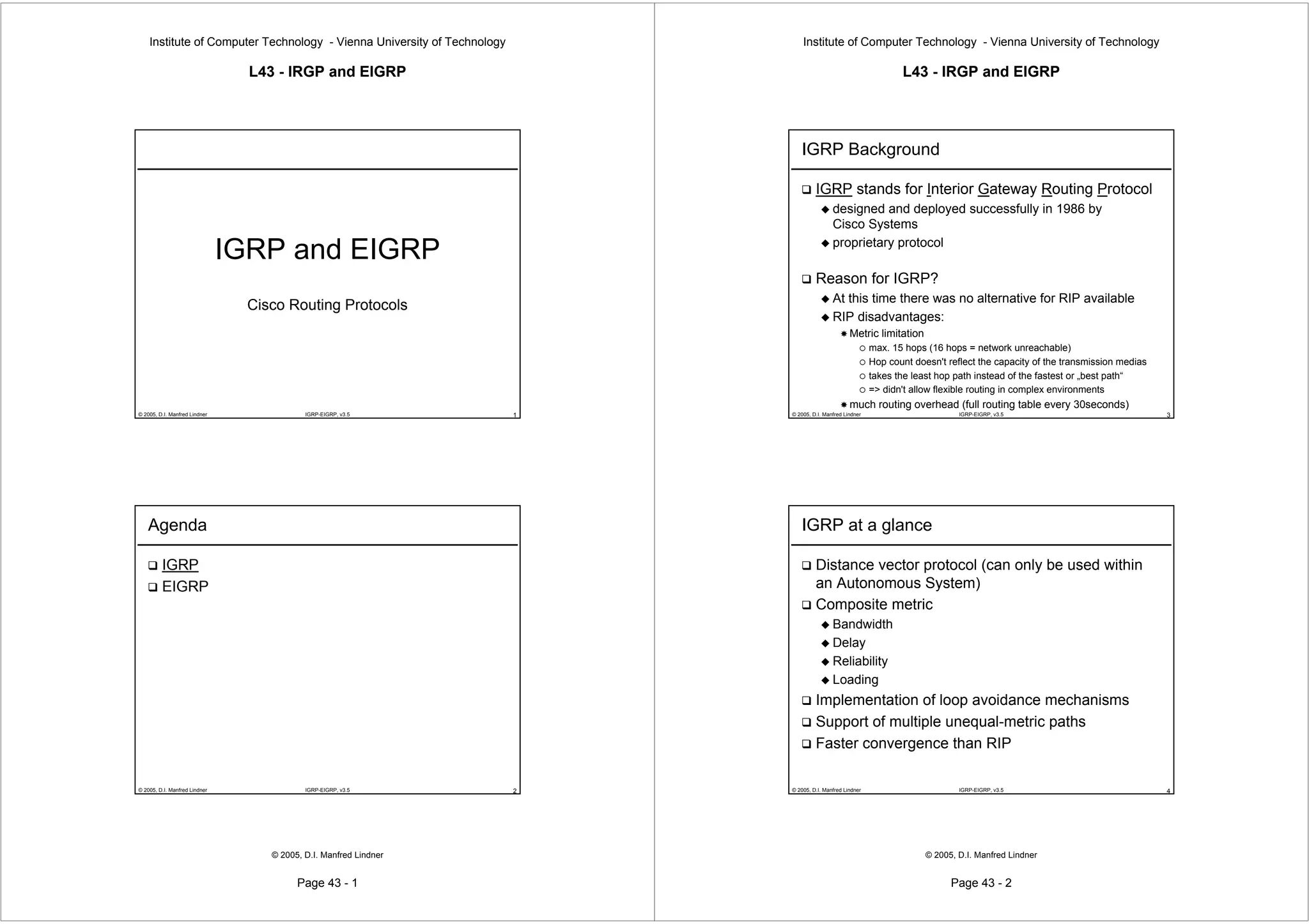 IGRP and EIGRP | PDF