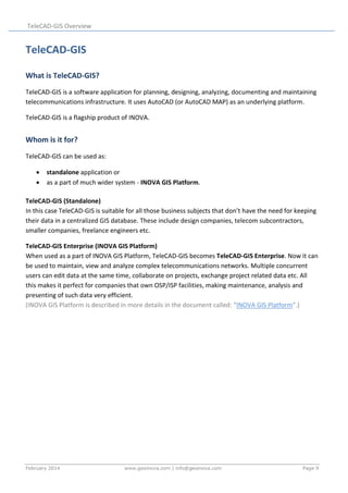 TeleCAD-GIS & IGS Platform | PDF