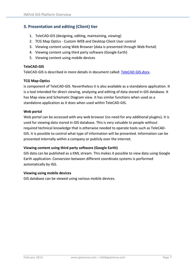 TeleCAD-GIS & IGS Platform | PDF