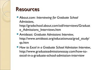 Igspp -graduate admission interviews | PPT