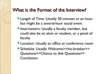 Igspp -graduate admission interviews | PPT