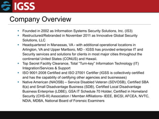 IGSS Corporate Briefing | PPT