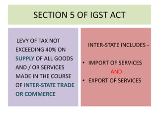 AN OVERVIEW OF IGST ACT | PPTX