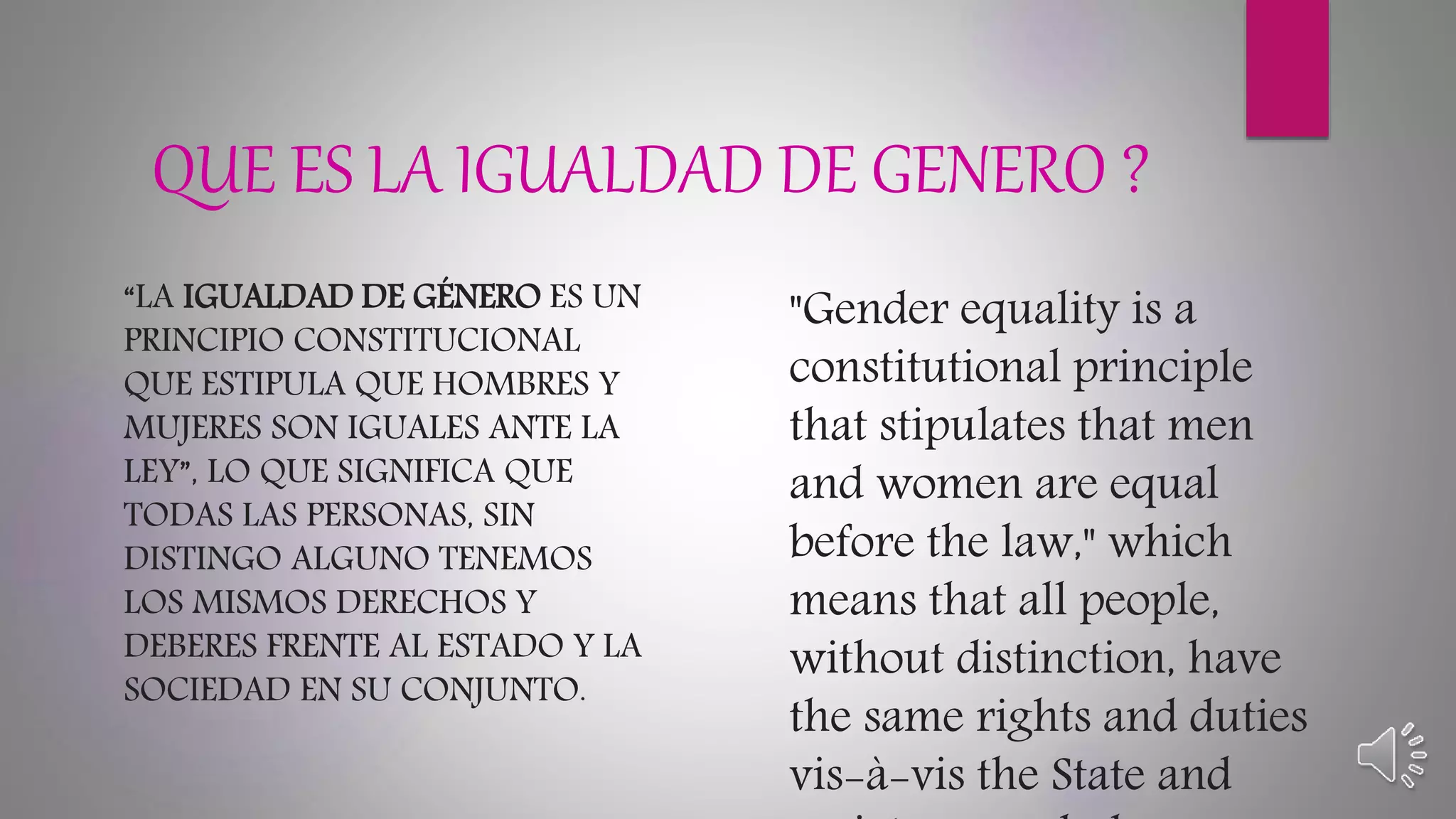 Igualdad de genero-gender equality | PPTX