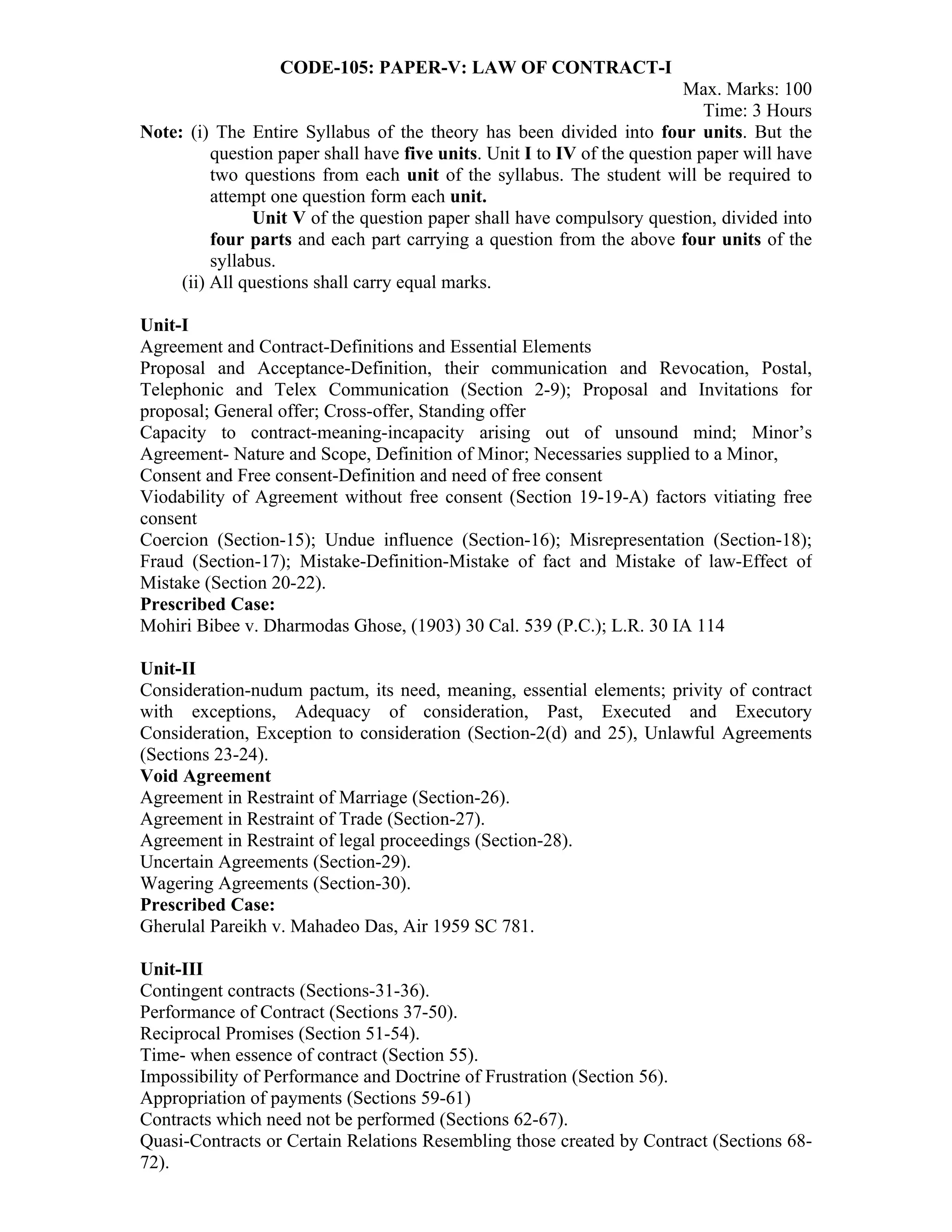 Igu department of law llb syllabus 1st semester | PDF